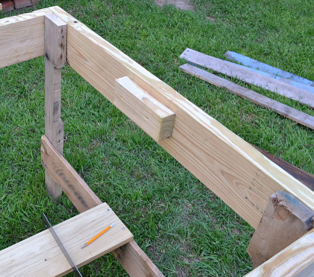 Mostly Pallet Wood Farmhouse Table with Sunken Gutter Succulent Planter ...